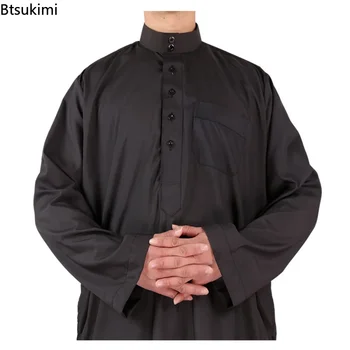 Muslim Fashion Men Robe Kaftan Abaya Pakistan Jubba Men Bonnet Homme ...