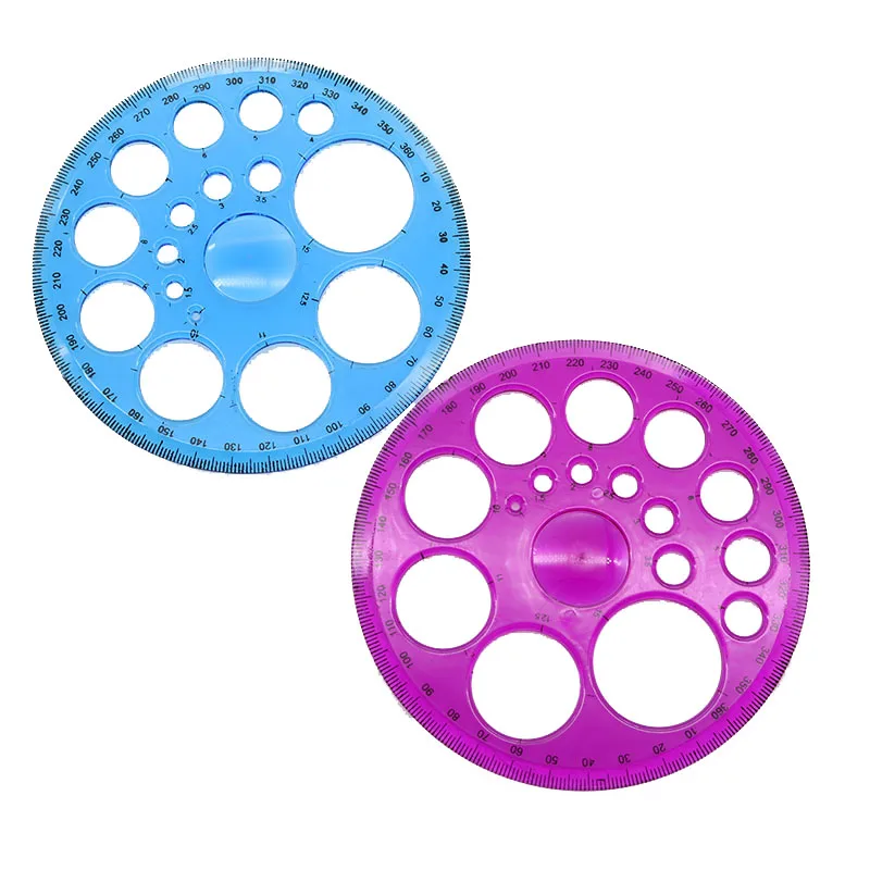 Régua redonda de 360 graus, régua redonda de plástico transparente para ...