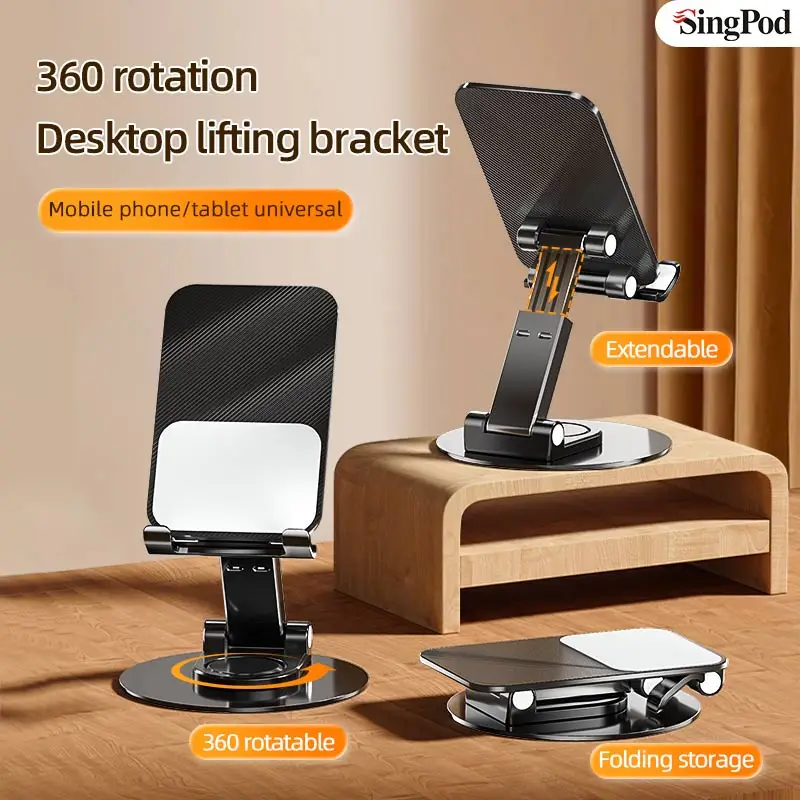 360Degree-Rotation-Decompression-Mobile-Phone-Holder-Folding-Lazy ...