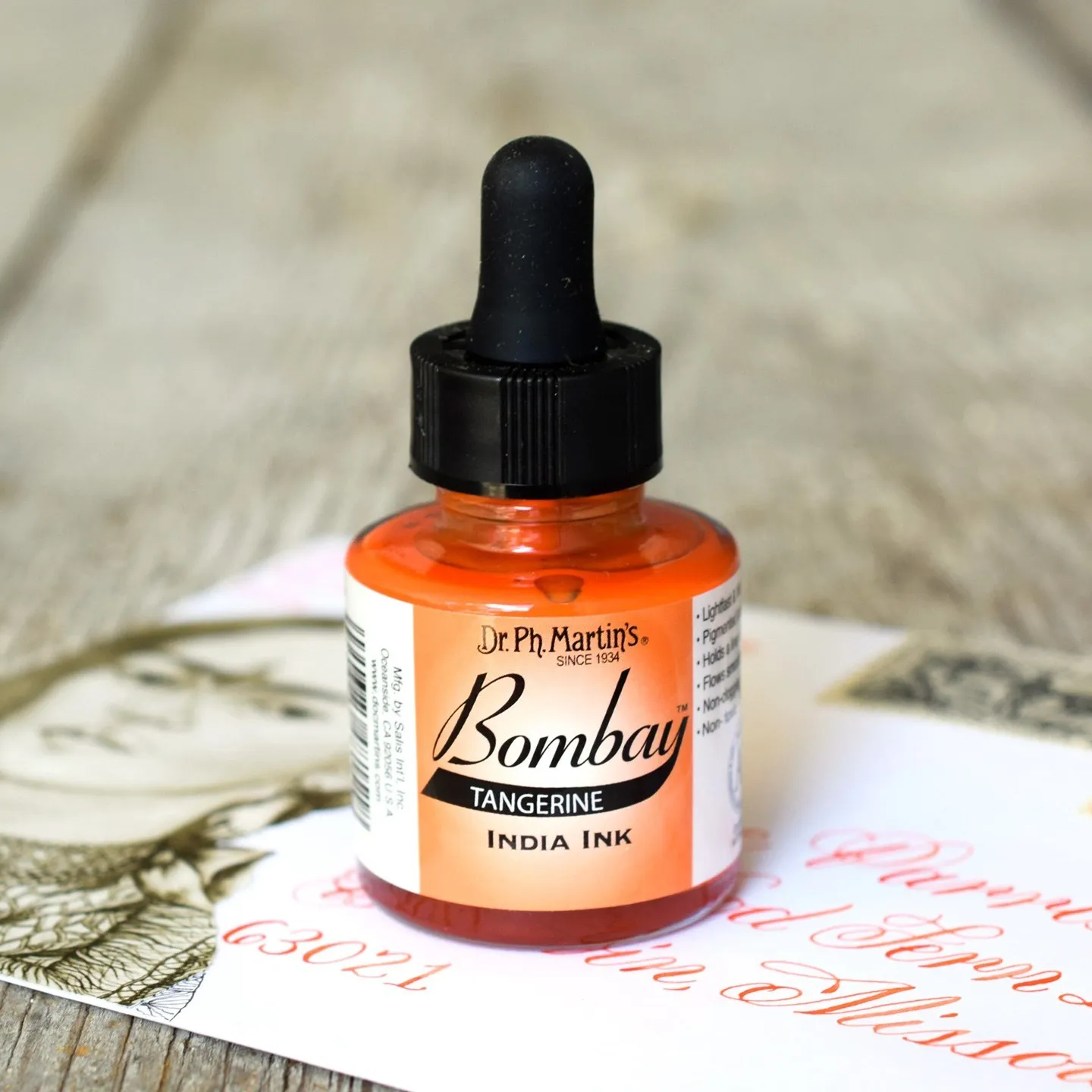 Tinta-caligr-fica-de-tinta-indiana-colorida-do-Dr-ph-martin-linha ...