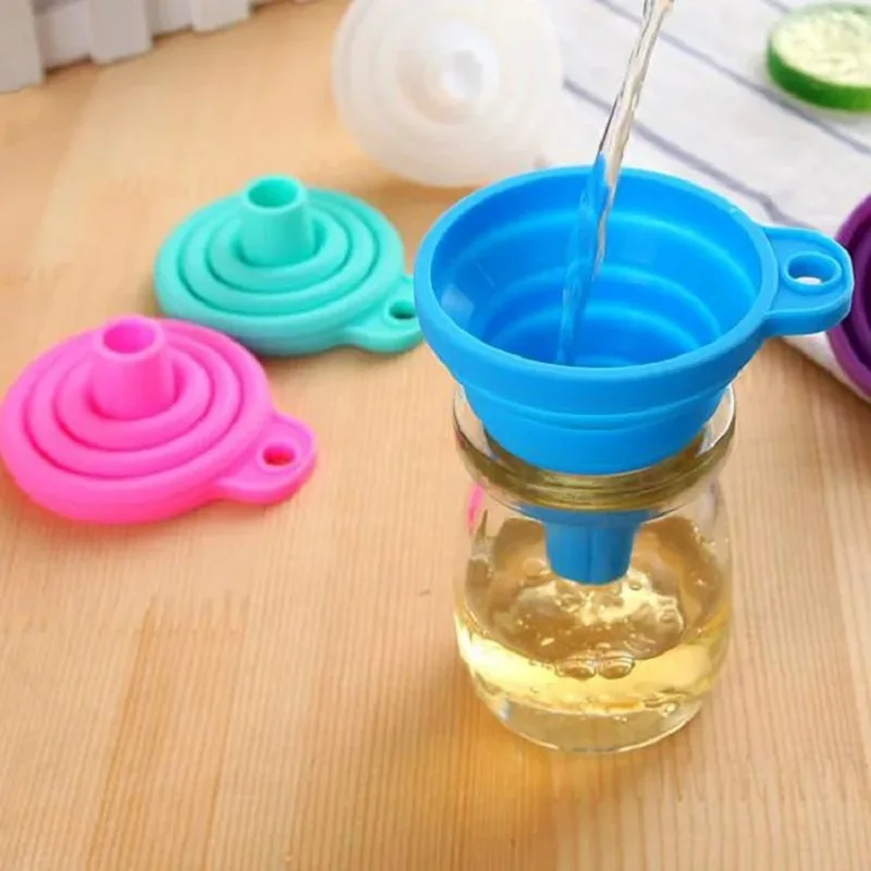 Foldable Funnel Silicone Collapsible Portable Funnels for Fuel Hopper ...