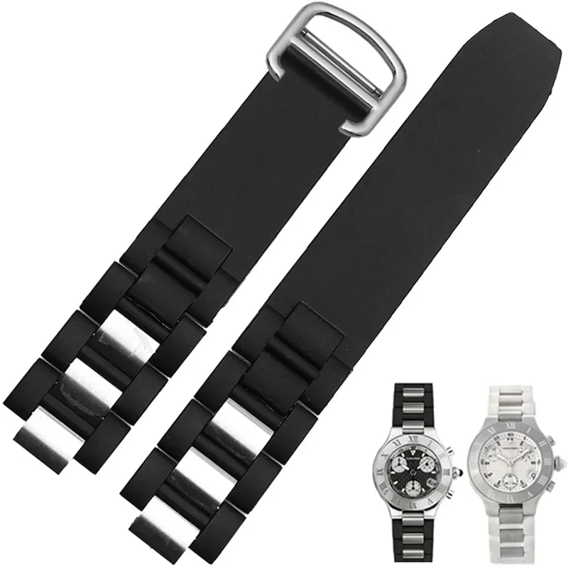 High-quality-silicon-tape-20mm-10mm-Black-Rubber-Replacement-Watch-Band ...
