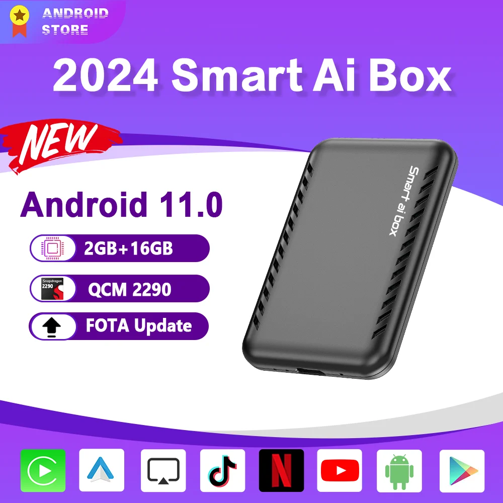 Carplay-AI-Box-Android-11-Android-Auto-Wireless-Carplay-Adapter-QCM2290-2GB-16GB-For-Netflix ...