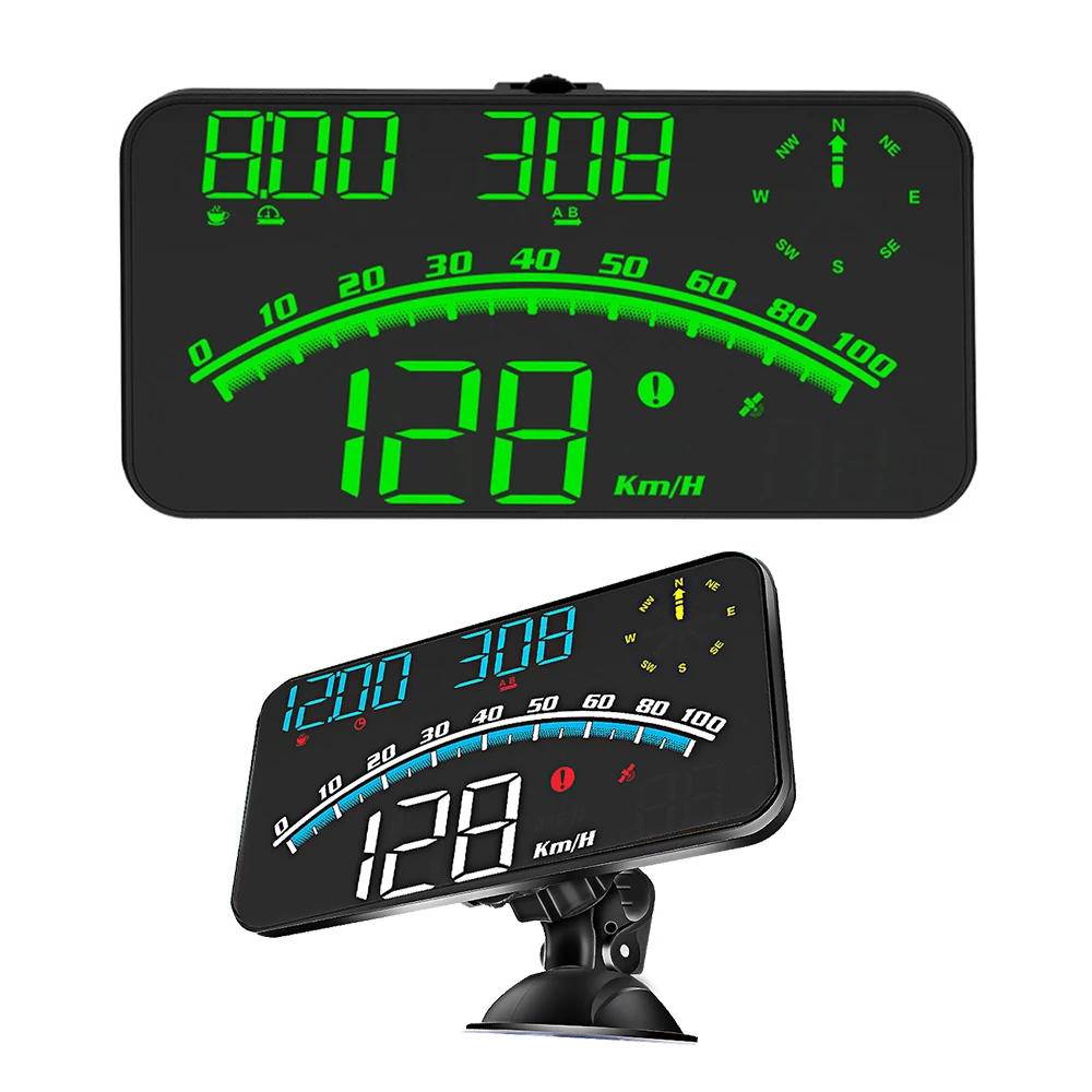 Car Hud Speedometer Clock Odometer Head Up Display Digital Gps Alarm On ...