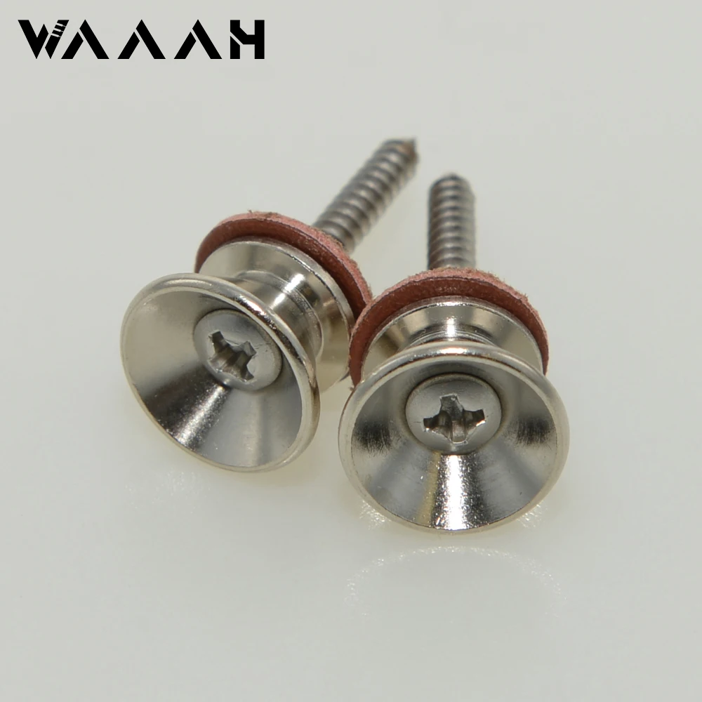 2Pcs/Set Metal Guitar Strap Button Strap Fixing Pin with Fixing Screw ...