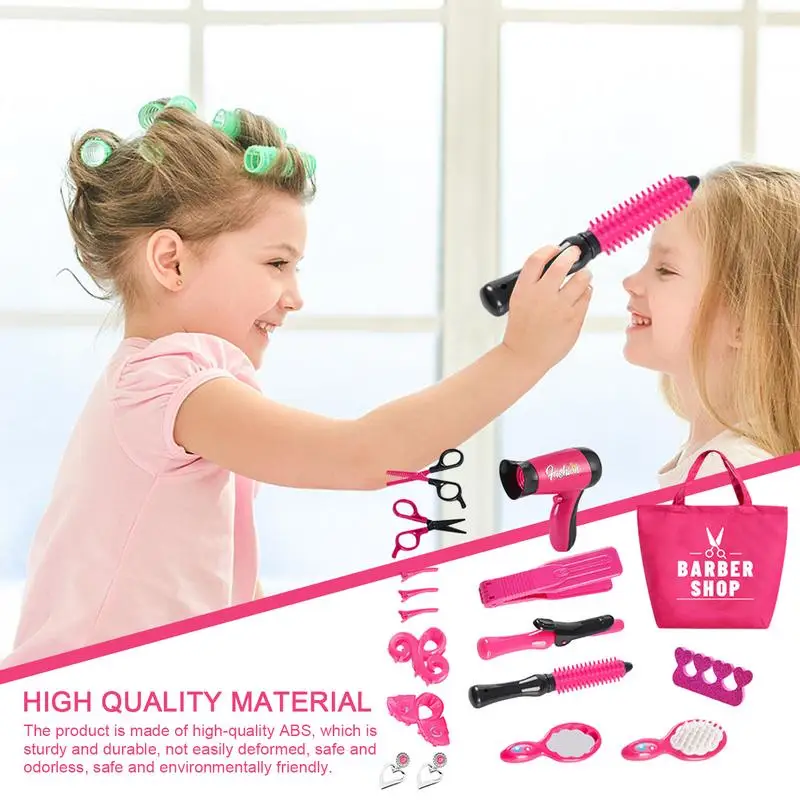 Kids Makeup Set For Girls Pretend Play Hairdressing Hair dryer ...