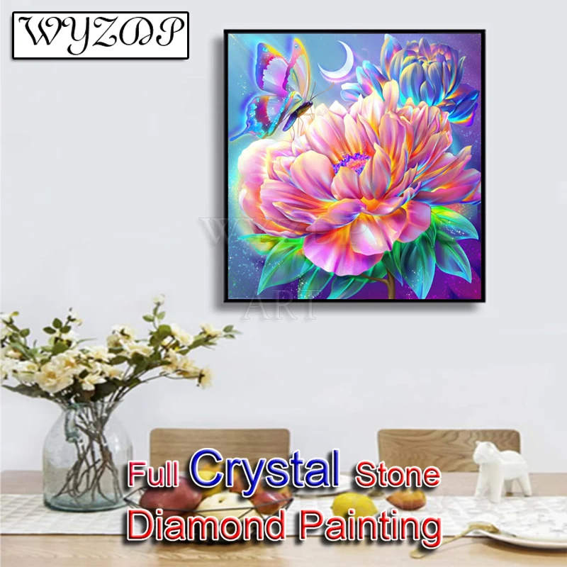 5D-DIY-100-Crystal-Diamond-Painting-Flower-Full-Square-Mosaic ...
