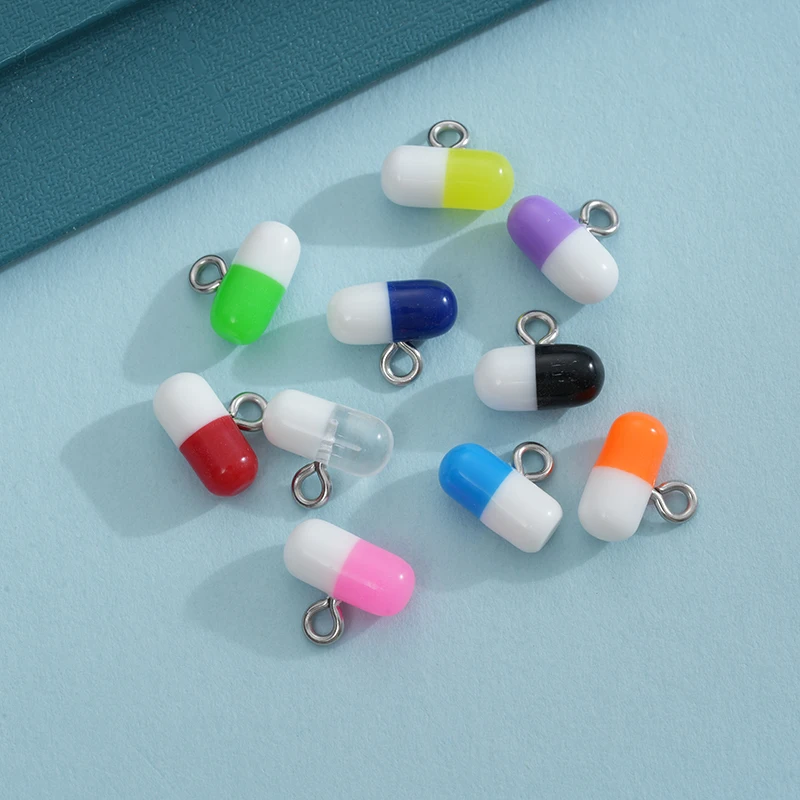 10pcs-Pill-Capsule-Resin-Pendant-Charms-For-DIY-Jewelry-Making ...