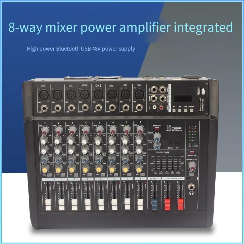 4-6-8-12-way-Mixer-with-Amplifier-Professional-Stage-Performance ...