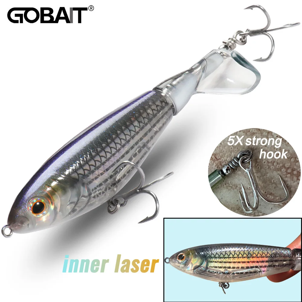 Hélice Plopper 20g 27g gancho Swimbait Pesca cola giratoria Wobbler ...