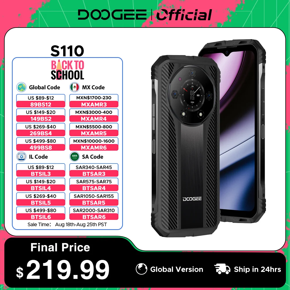 World-Premiere-DOOGEE-S110-Rugged-Phone-6-58-FHD-Waterdrop-Screen-Helio ...