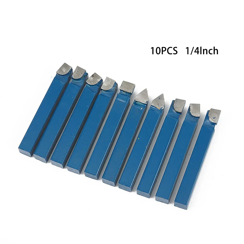 Carbide-Lathe-Tool-Bits-for-Precise-Cutting-10pcs-14-Metal-Lathe-Tool ...