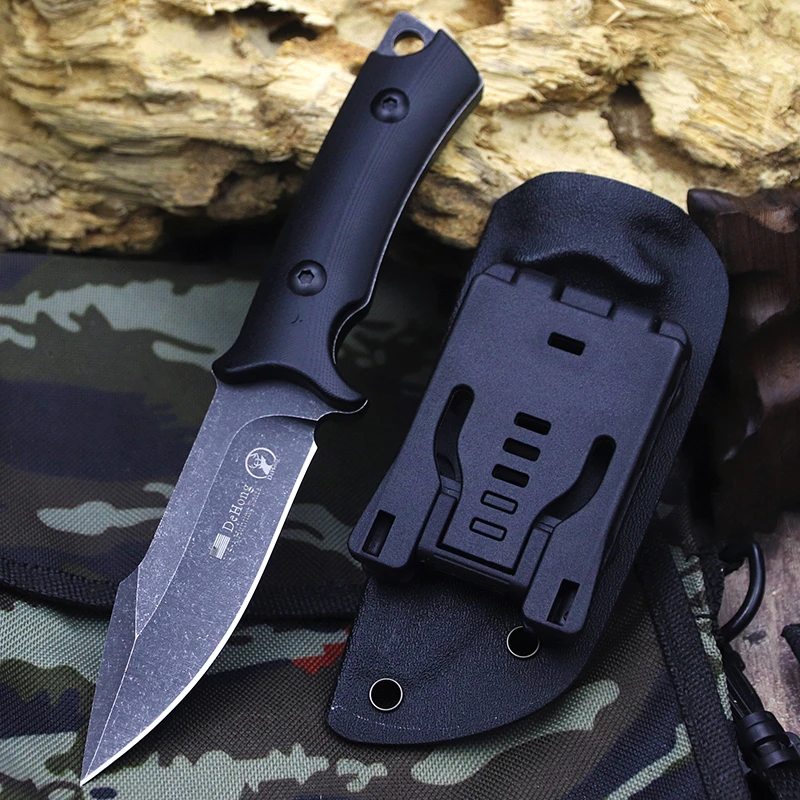 Outdoor Messen Rvs Camping Survival Straight Mes Hand Gezet Vleesmes ...