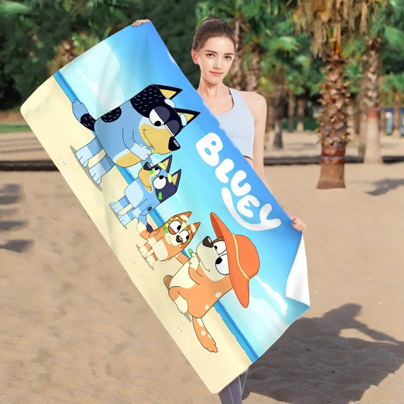 New-Bluey-Family-Thin-Beach-Towel-Cartoon-Cute-Bingo-Print-Summer ...
