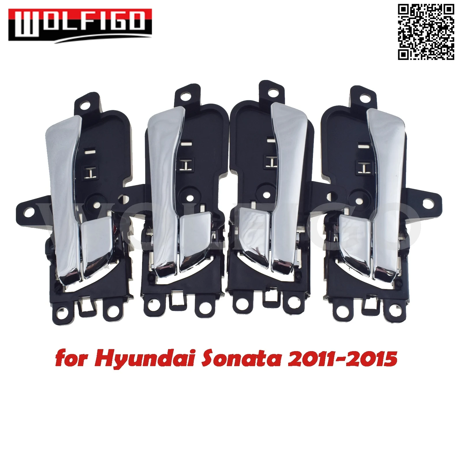 Front-Rear-Left-Right-Inside-Chrome-Interior-Door-Handles-For-Hyundai ...