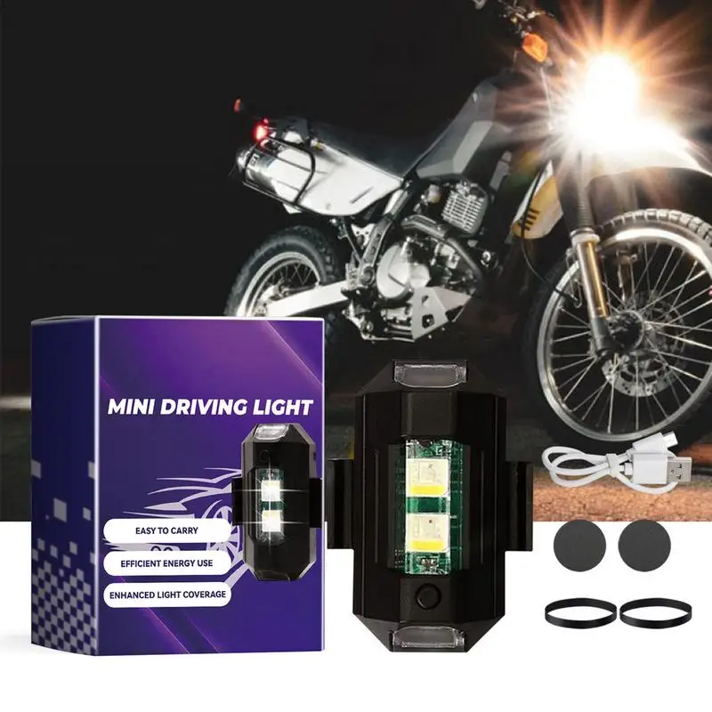 Mini-Floodlight-For-Motorcycle-Rechargeable-LED-Grille-Light-Motorcycle ...