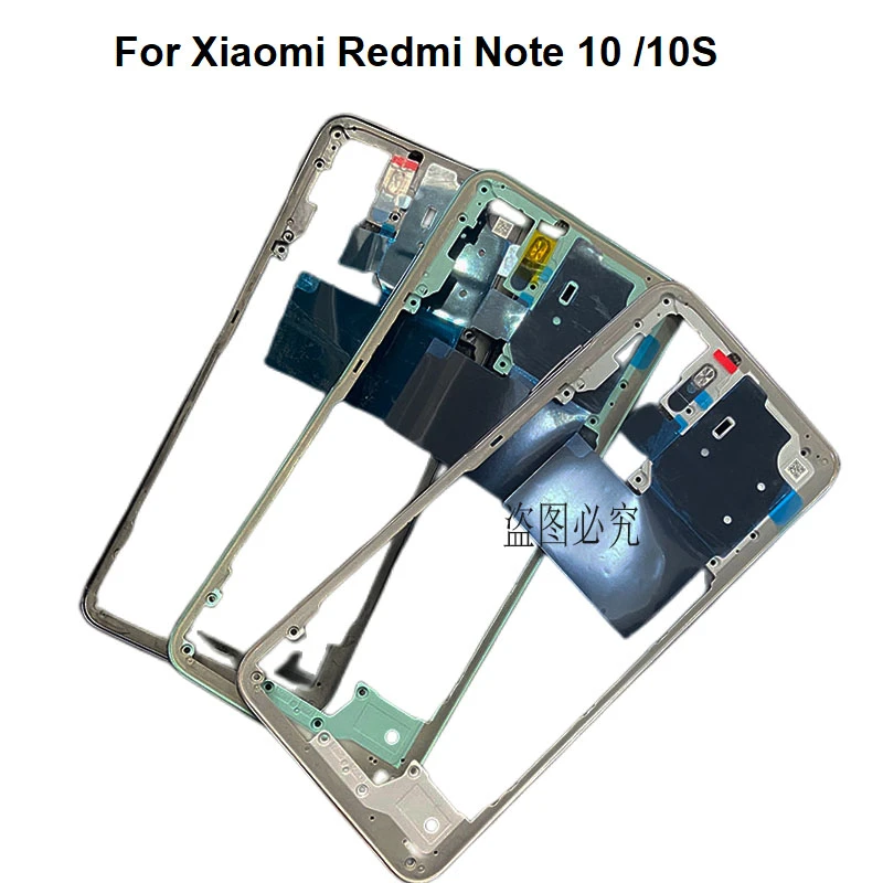 6.43" New Middle Frame For Xiaomi Redmi Note 10 10S Front Bezel Back ...