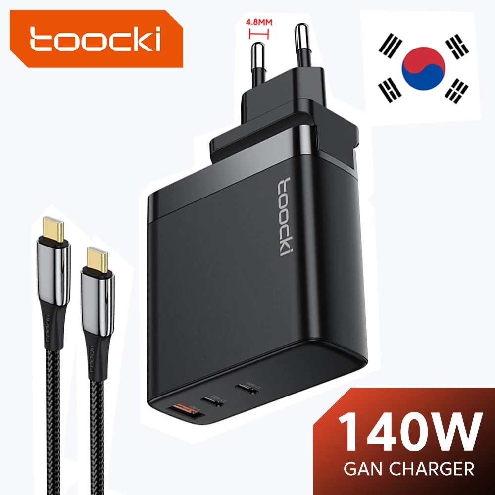 Toocki 140W GaN USB C 충전기, QC PD3.0 휴대폰 충전기, C타입 어댑터, 아이폰 14, 아이패드, 삼성 ...