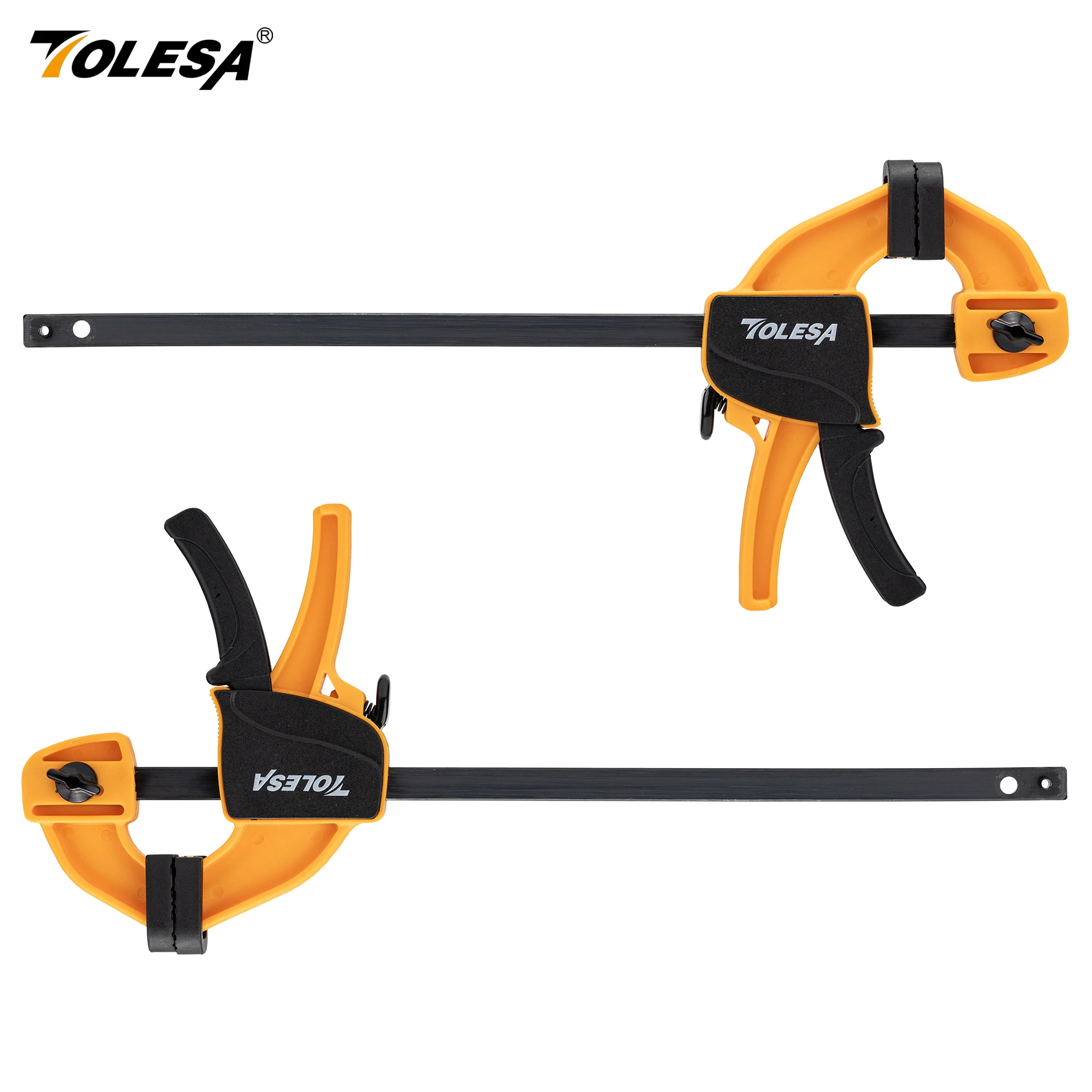 TOLESA 4/6" Mini Bar Clamps for Woodworking 2PCS One-Handed Clamp ...
