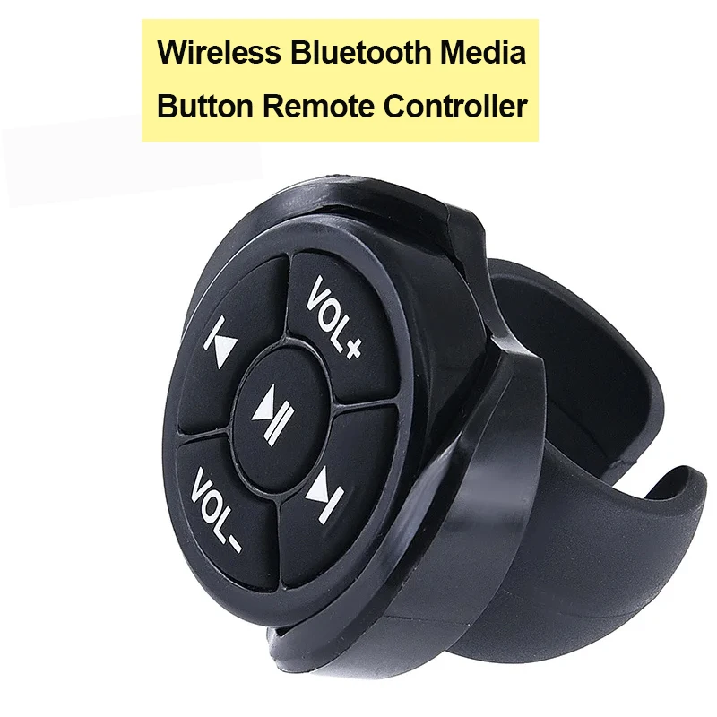Wireless-Bluetooth-Media-Button-Remote-Controller-Car-Motorcycle-Bike-Steering-Wheel-MP3-Music ...
