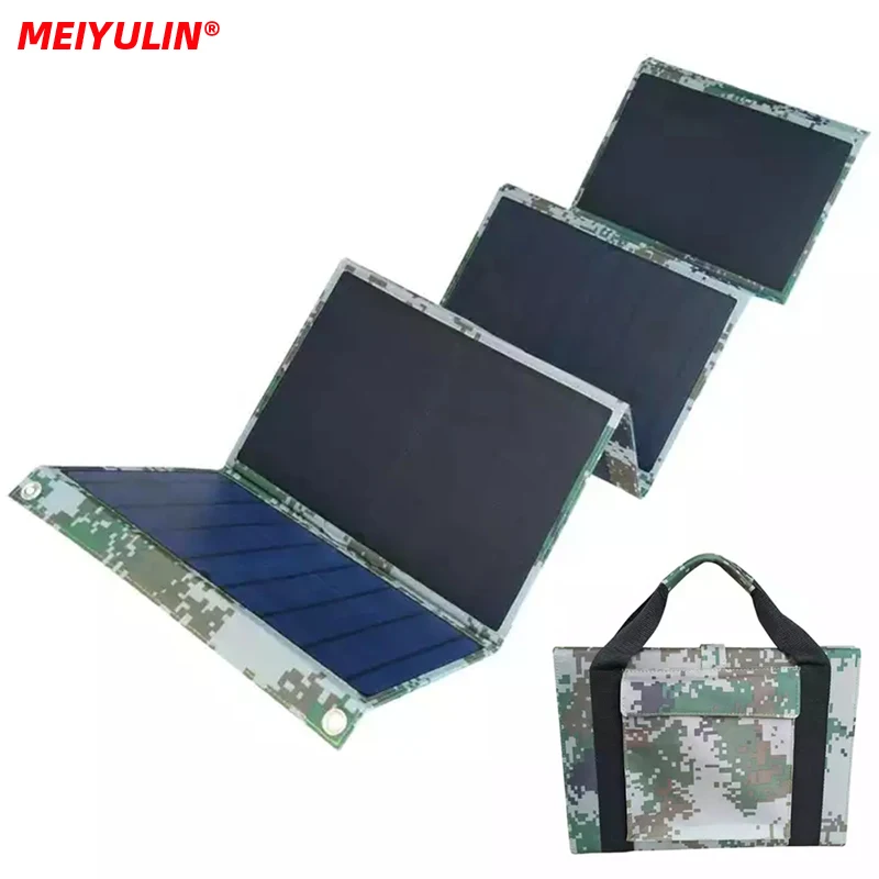 60W 18V Solar Panel Folding Bag USB+DC Output Portable Solar Charge ...