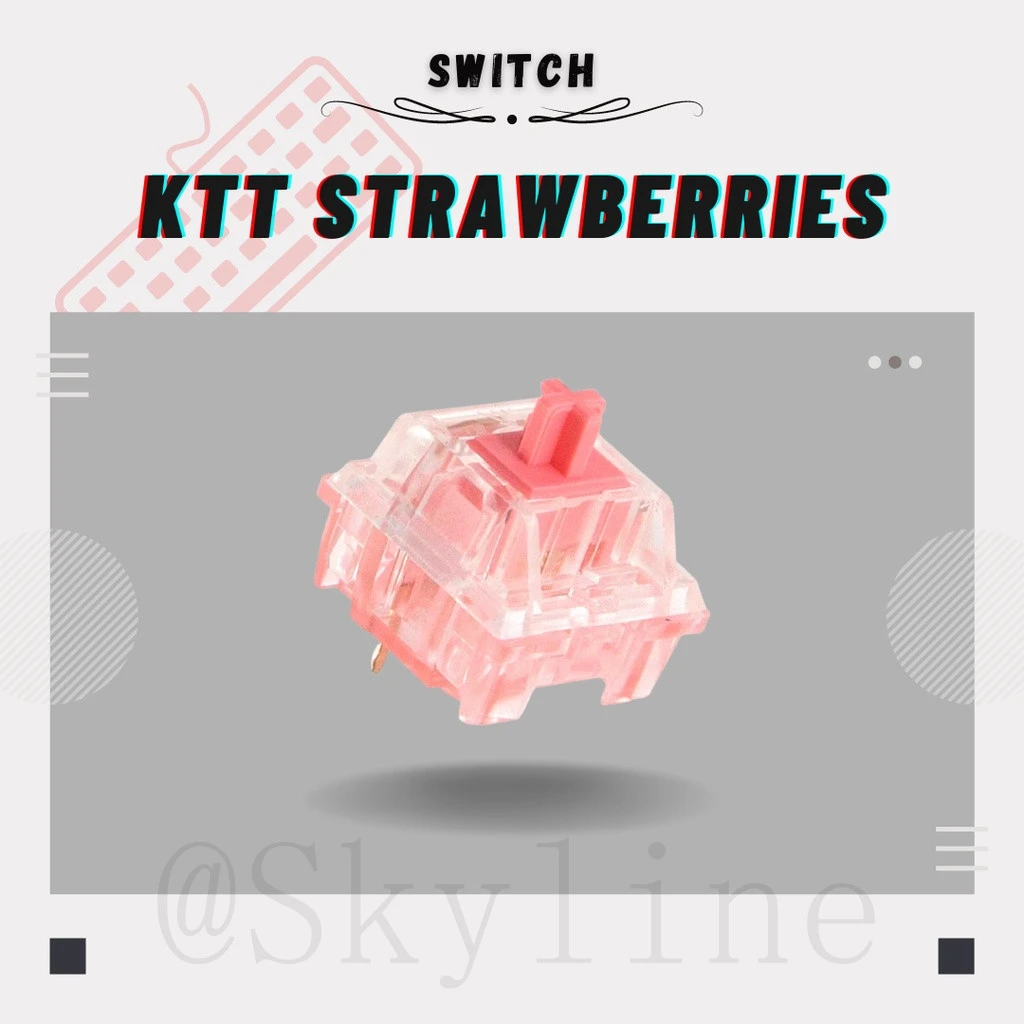 Ktt Strawberry Switch Mechanical Keyboard Content Linear 45g ...