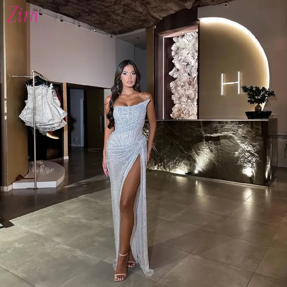 Strapless Backless Sleeveless Party Dresses Floor-Length Prom Dress ...