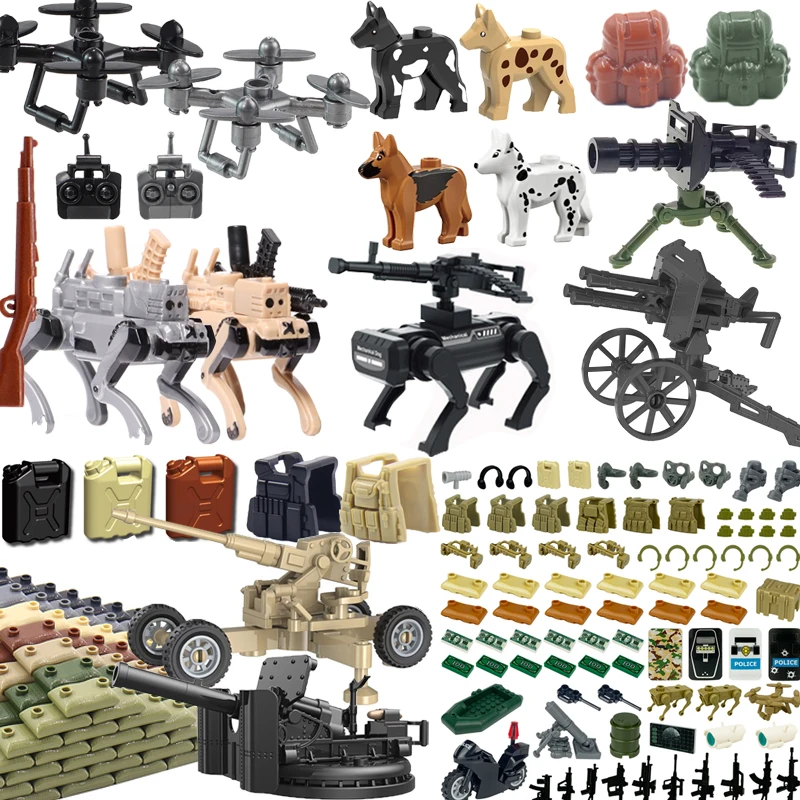 Military Building Blocks Soldier 88mm Flak Gun Cannon Rocket Artillery ...