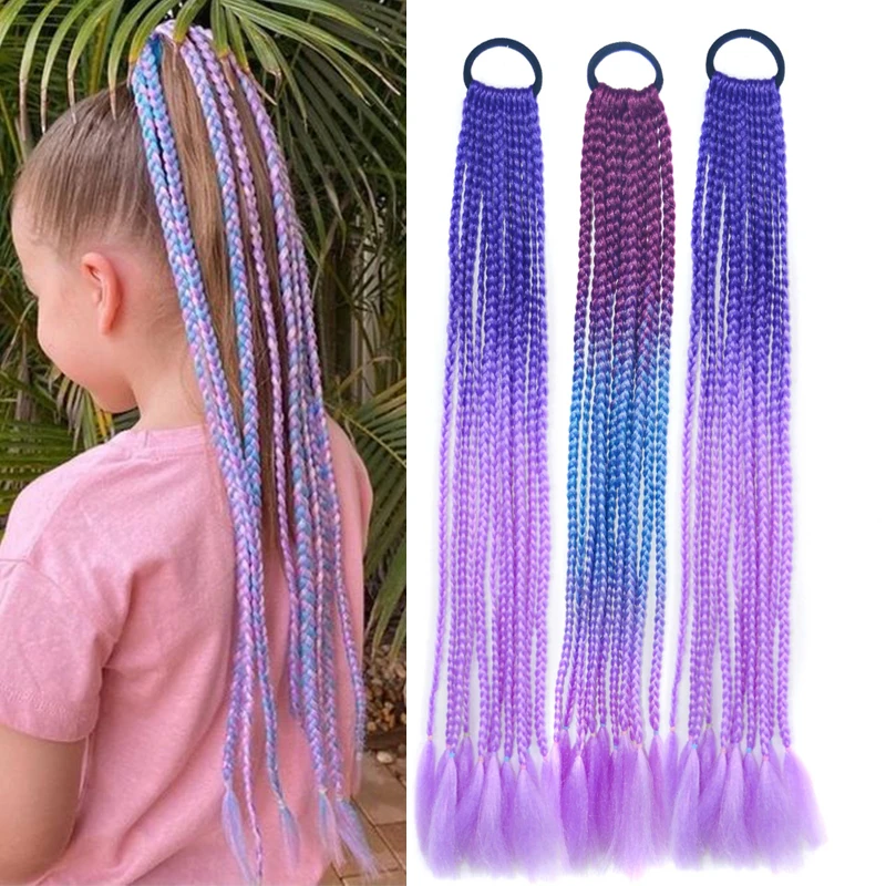Trenza-de-pelo-sint-tico-para-ni-os-trenzas-de-cola-de-caballo-adornos ...