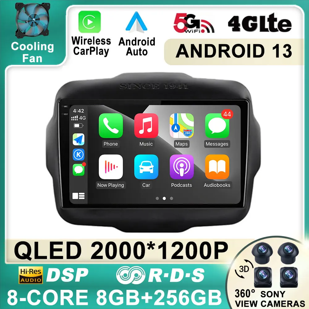 Android-13-CarPlay-Para-Jeep-Renegade-2016-2017-2018-2019-2020-V-deo ...