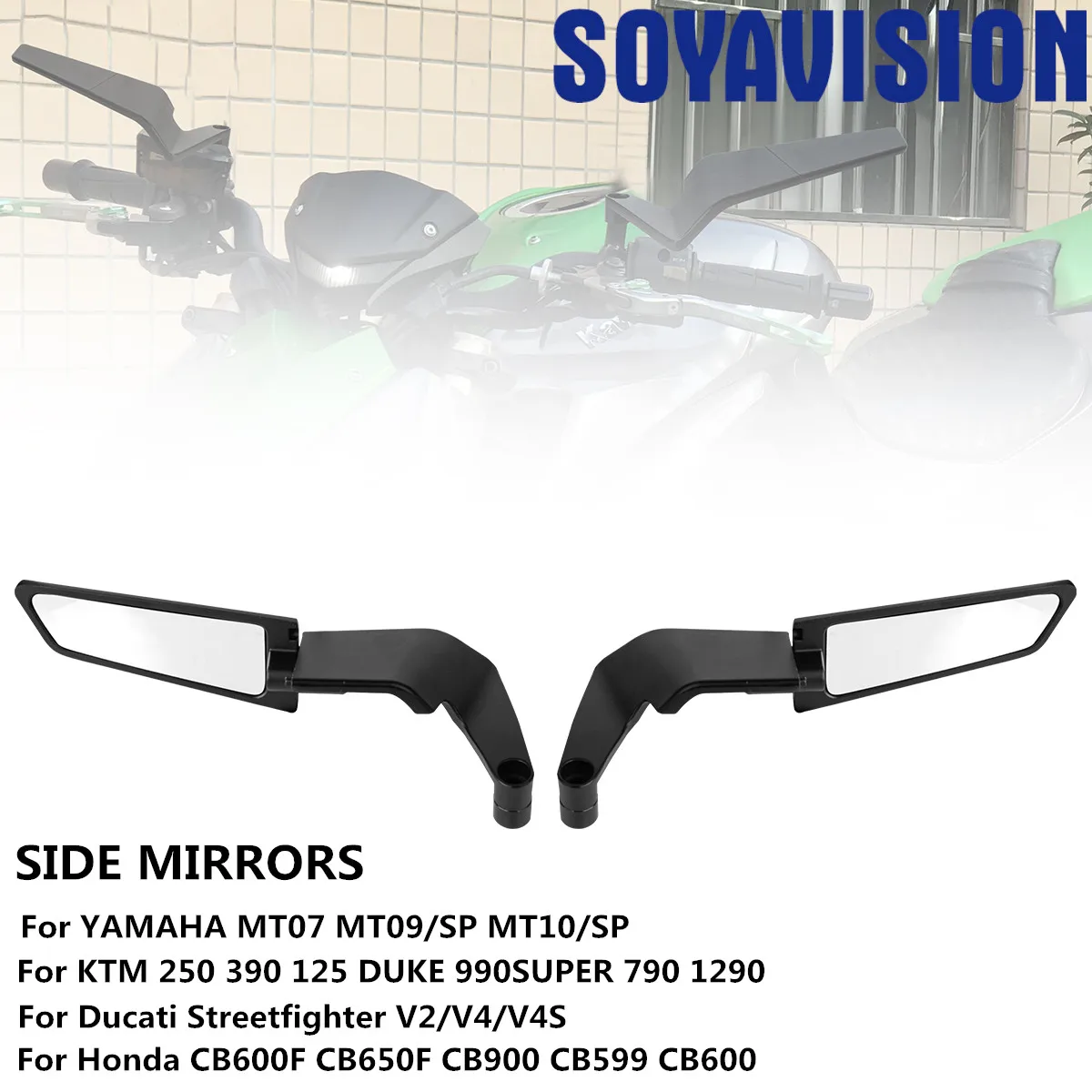 For-Suzuki-GSX-S1000-GSXS1000-Accessories-Stealth-Mirrors-Sports ...