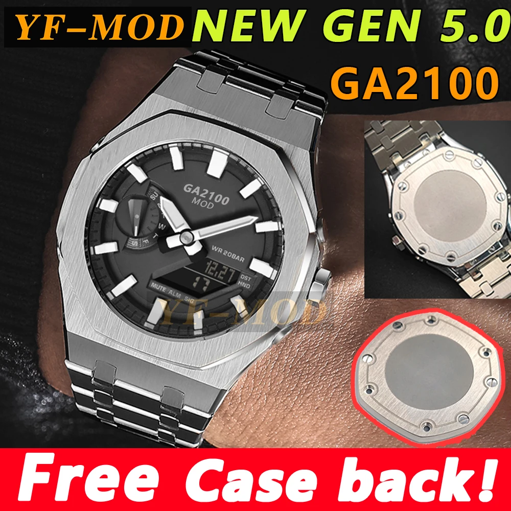 Yfmod Ga2100 Gen5 Casioak Mod Metal Bezel Kit Watch Case Watch Band 3rd ...