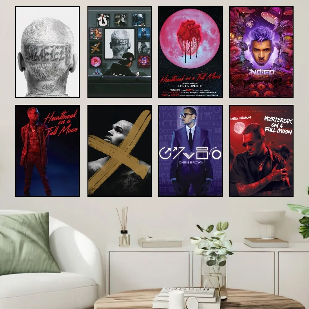 Chris-Brown-Rapper-Breezy-Poster-Prints-Wall-Sticker-Painting-Bedroom ...