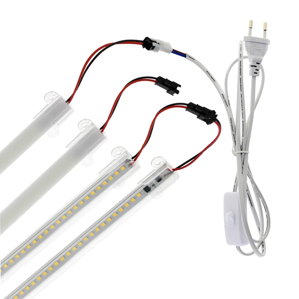 2 12x LED Rigid Strip Night Lamp Under Cabinets 72 LEDs 30cm 40cm 50cm 8W With Switch ON/OFF USB ...