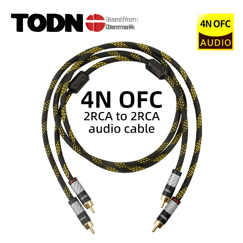 TODN-HIFI-Stereo-1-Pair-RCA-Cable-Stereo-RCA-Cable-High-performance ...