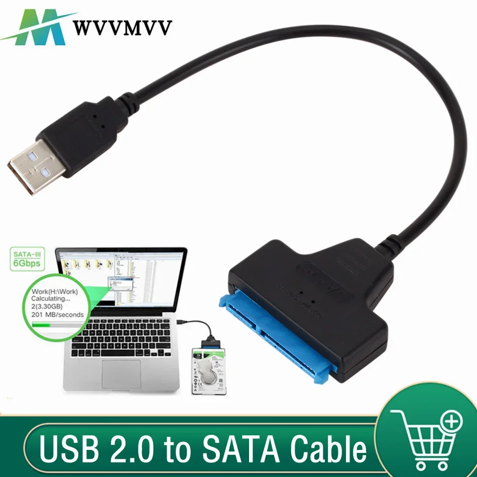 USB-2-0-To-SATA-22pin-Cable-Adapter-Converter-Lines-HDD-SSD-Connect ...