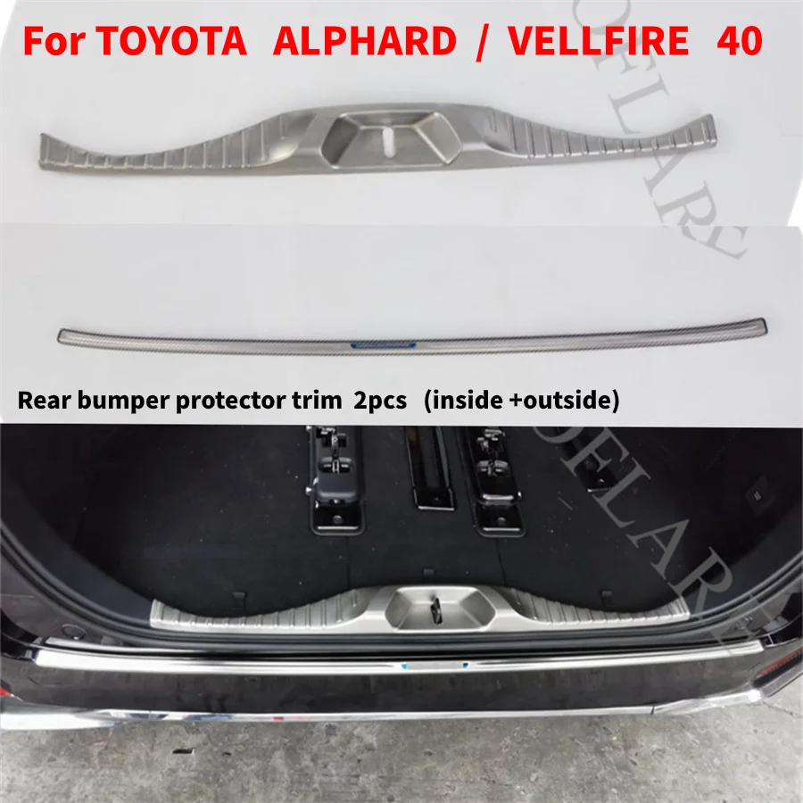 For-Toyota-alphard-vellfire-40-Rear-Trunk-Bumper-Protector-Guard-Trunk ...