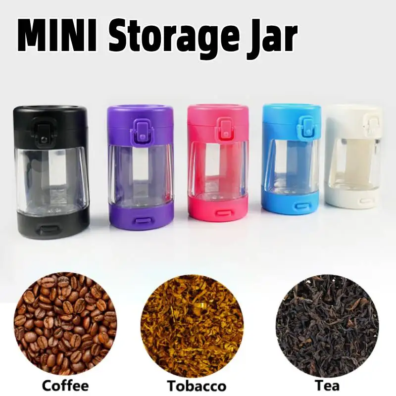 Magnifying Glass Jar & LED Light Transparent Glass Air Tight Storage ...