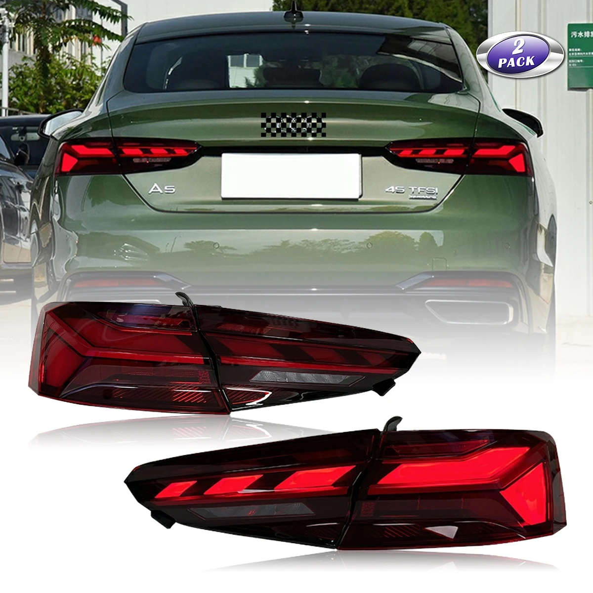 Car Light LED Tail Lamps Assembly For Audi A5 2017 2020 Upgrade S5 Style Taillights| | - AliExpress