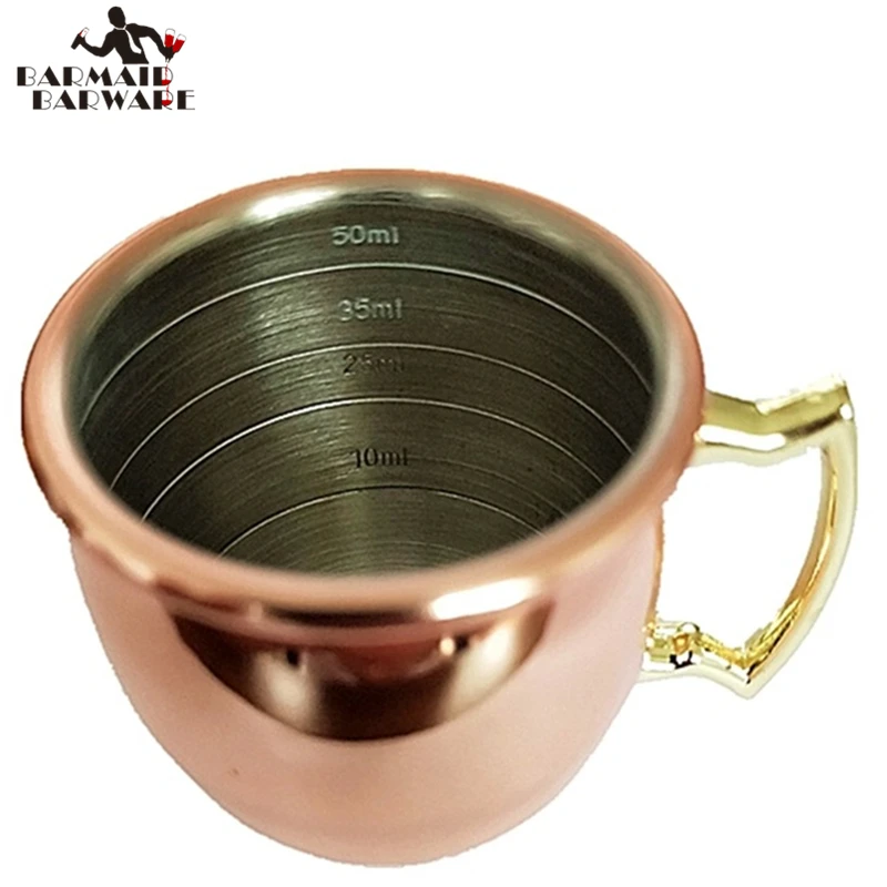 60ml Measuring Cup Tools Bar Measure Cocktail Jigger Copper Plated Bar ...