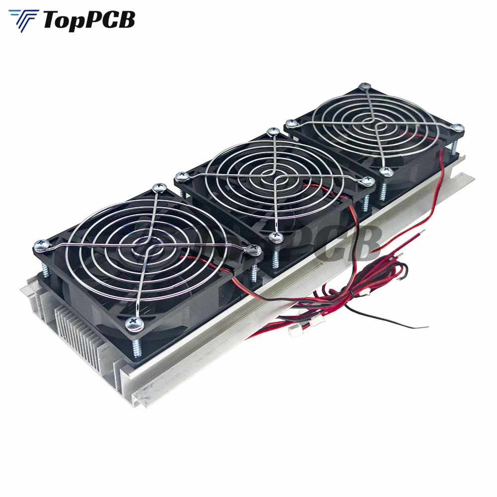 180W Trinuclear Thermoelectric Peltier Refrigeration Air Cooling System ...