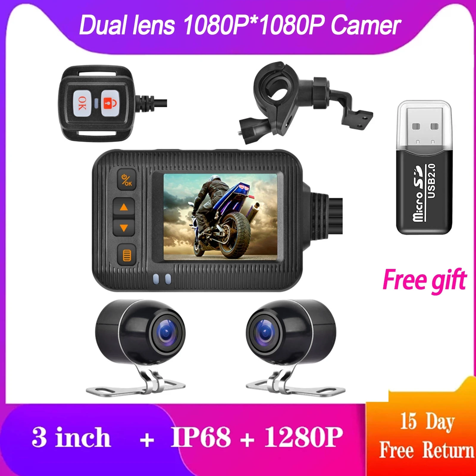 Moto-DVR-HD-1080P-720P-Dual-Lens-Motorbike-Bike-Video-Recorder ...
