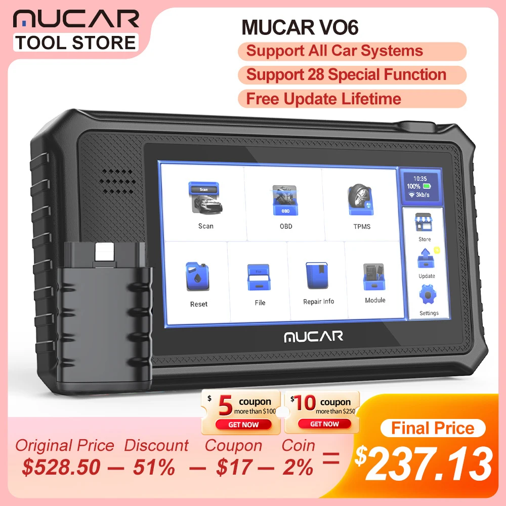 Mucar vo6 obd2 scanner 28 spezielle funktionen neues bidirektion ales ...