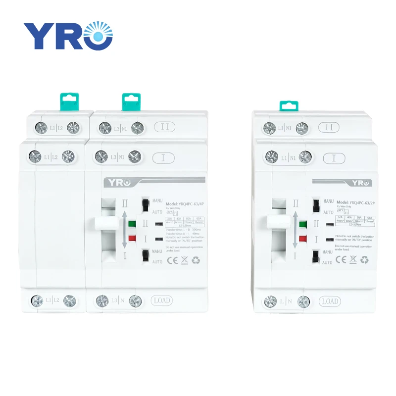 YRO-Din-Rail-2P-ATS-Dual-Power-Automatic-Transfer-Switch-Electrical ...