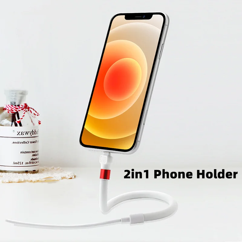2in1 Phone Holder Mobile Phone Stand Fast Charge Cable Stand For Xiaomi ...