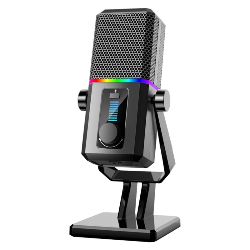 Computer-Gaming-Mic-Desktop-Microphone-with-LED-Light-14mm-Large-Mic ...