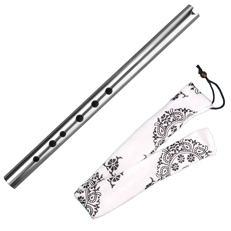 G key Flute Quena Musical Instrument Homemade Titanium Steel Flute ...