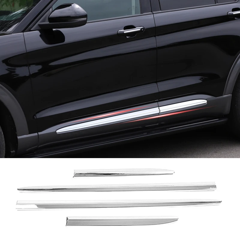 Car-Accessories-For-Ford-Explorer-2020-2023-ABS-Chrome-carbon-Side-Door ...