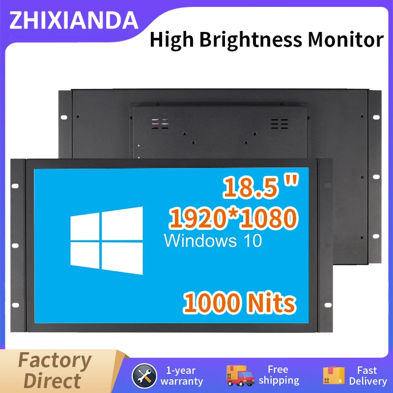 18.5 Inch 1000 Nits Open Frame Monitor Anti-glare IPS Sunlight Readable ...