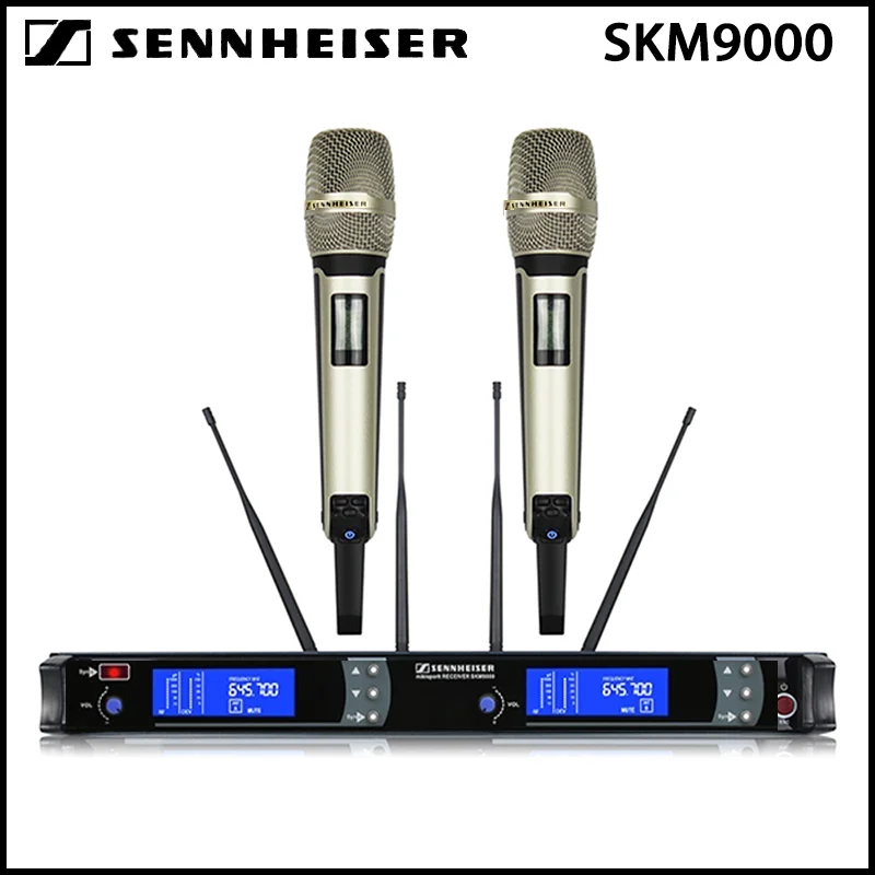 Sennheiser SKM9000 Wireless Microphone Mic UHF SKM 9000 2 Channel Professional System SKM9100 ...